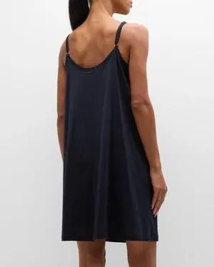 Hanro Juliet Pleated Chemise - Black