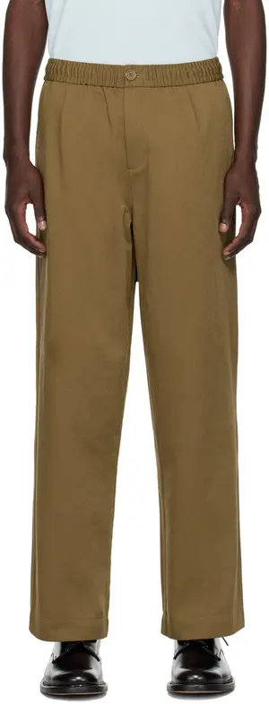 Fred Perry Fred Perry Wide-Leg Twill Trousers - Shaded Stone