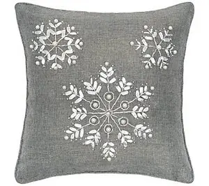 C&F HOME Silver Snowflake Pillow