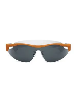 Dior Men's RunInDior S1U Shield Sunglasses - Matte Orange Smoke Matte Orange Smoke