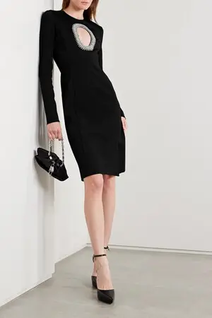 Givenchy Cutout Embellished Stretch-knit Dress