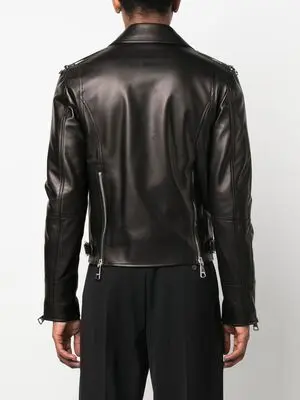 Roberto Cavalli Embellished Biker Jacket In Black - 50% Off