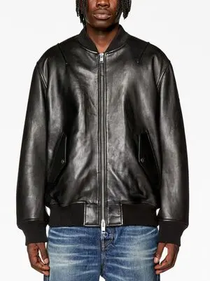 DIESEL® L-pritts Zip-up Padded Leather Jacket