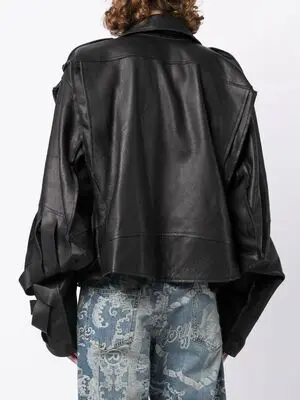 Natasha Zinko Deconstructed Leather Biker Jacket