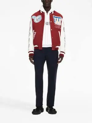 Off-White Appliqué Varsity Jacket