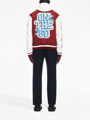 Off-White Appliqué Varsity Jacket