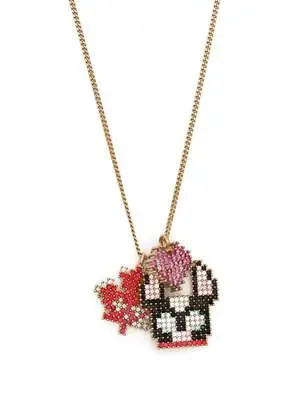 Dsquared2 Crystal Charm Necklace - Gold