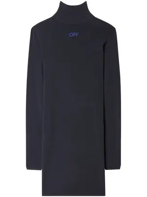 Off-White Intarsia-knit Minidress