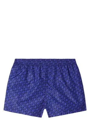 Off-White Logo-print Swim Shorts - Blue