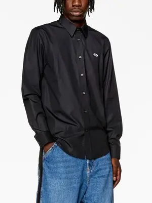 DIESEL® S-benny-a Logo-appliqué Shirt - Black