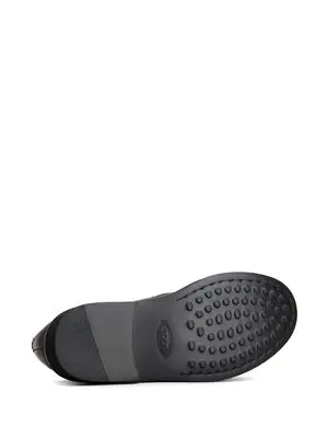 TOD'S Logo Buckle Leather Loafers