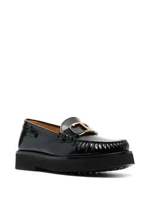 TOD'S Logo-plaque Leather Loafers