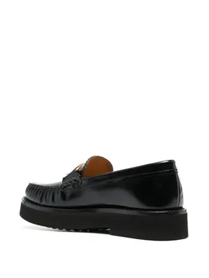 TOD'S Logo-plaque Leather Loafers