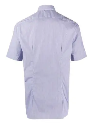 XACUS Striped Short-sleeve Cotton Shirt