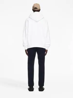 Off-White Cotton Logo Print Hoodie
