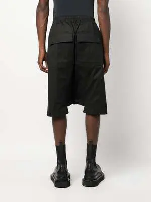 Rick Owens Drawstring Drop-crotch Shorts - Black