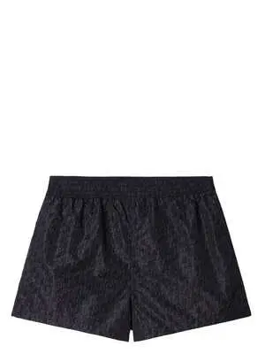 Off-White Logo-print Swim Shorts - Black