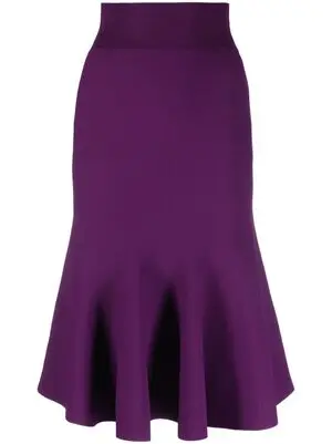 Stella McCartney Fluted Knitted Midi Skirt