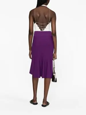 Stella McCartney Fluted Knitted Midi Skirt