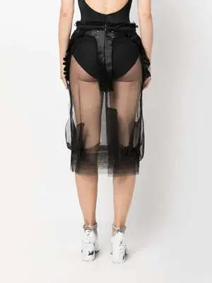 MAISON MARGIELA Décortiqué Tulle Midi Skirt