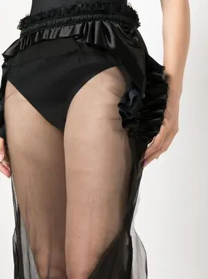 MAISON MARGIELA Décortiqué Tulle Midi Skirt
