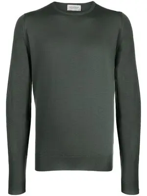 John Smedley Lundy Crew-neck Sweatshirt - Green
