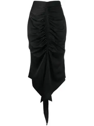 Alex Perry High-waisted Ruched Midi Skirt