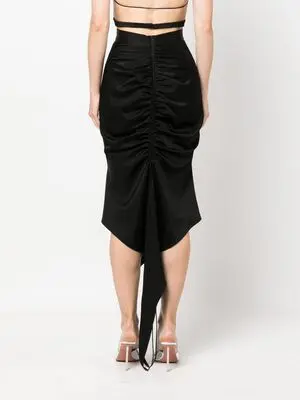 Alex Perry High-waisted Ruched Midi Skirt
