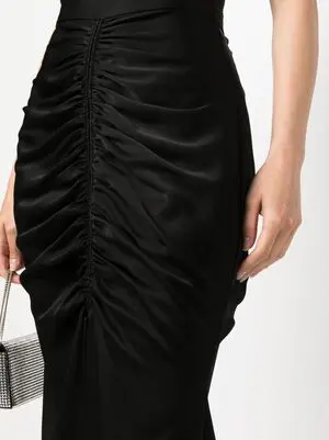 Alex Perry High-waisted Ruched Midi Skirt
