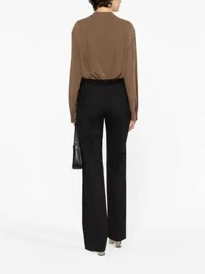 Theory Crepe De Chine Shirt - Brown