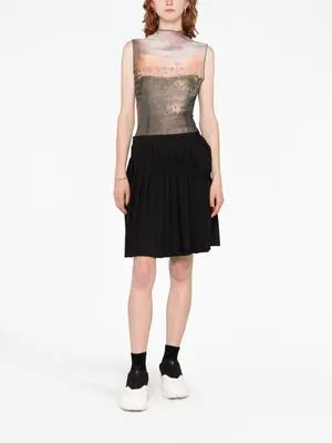 MAISON MARGIELA Asymmetric Pleated Mini Skirt