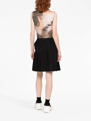 MAISON MARGIELA Asymmetric Pleated Mini Skirt