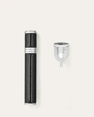 CREED Empty . Leather Atomizer, Silver/black