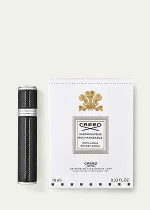 CREED Empty . Leather Atomizer, Silver/black