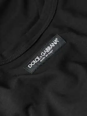 Dolce & Gabbana Logo-patch Tank Top - Black