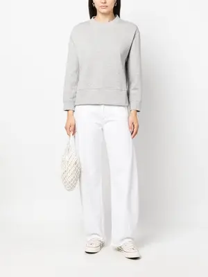 Peserico Crew-neck Sweatshirt With Side Slits