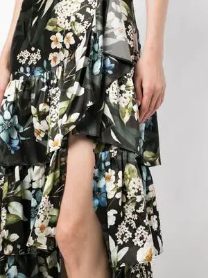 BAMBAH Gardenia Ruffled Midi Skirt