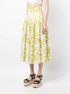 BAMBAH Lilly Pleated Midi Skirt