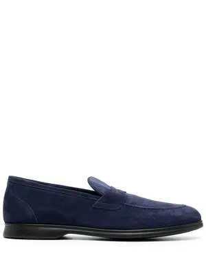 Kiton Almond-toe Loafers - Blue