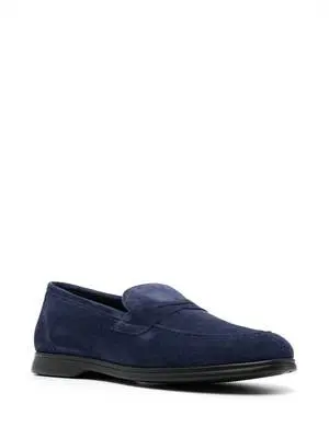 Kiton Almond-toe Loafers - Blue