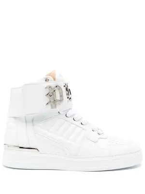 Philipp Plein Gothic-plaque High-top Sneakers - White