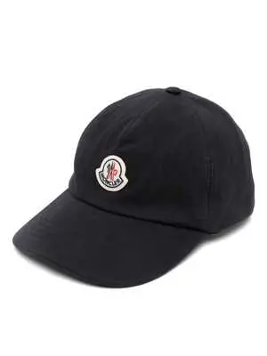 Moncler Logo-patch Cotton Cap - Blue