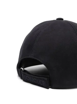 Moncler Logo-patch Cotton Cap - Blue