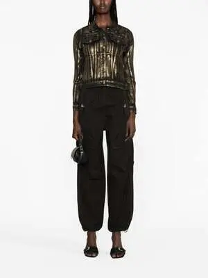 MADISON MAISON Panelled Foiled-finish Denim Jacket