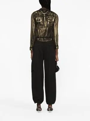 MADISON MAISON Panelled Foiled-finish Denim Jacket