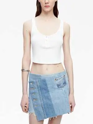 RE/DONE Henley Cotton Tank Top