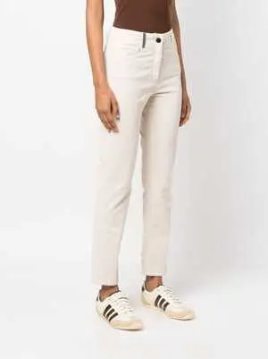 Peserico Corduroy Slim-cut Cotton Trousers