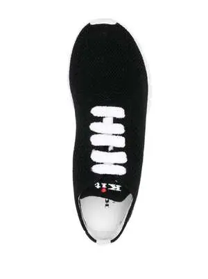 Kiton Perforated Low-top Sneakers - Black