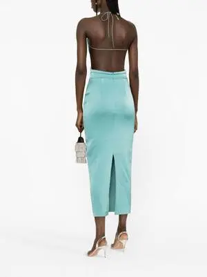 Alex Perry Mason Cut-out Midi Dress - Green