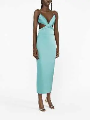 Alex Perry Mason Cut-out Midi Dress - Green